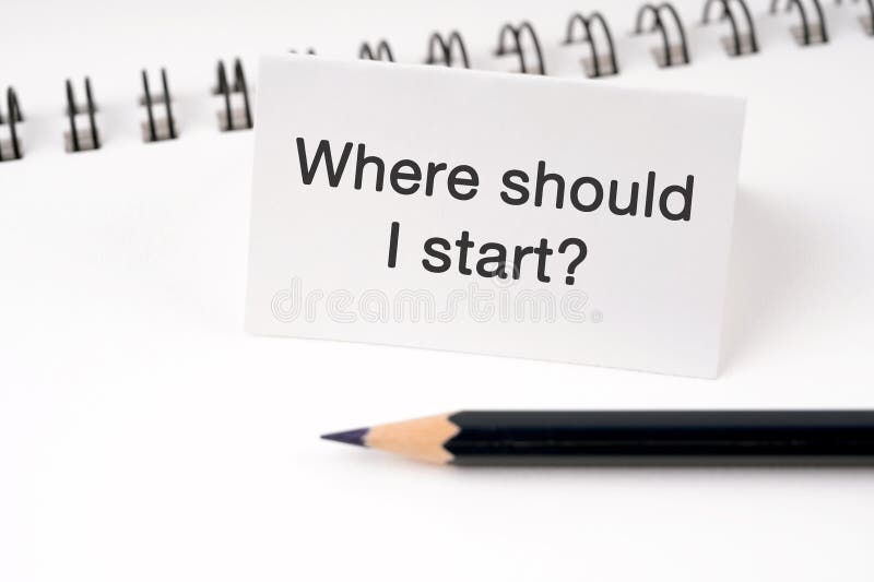Paper Note with Text Where Should I Start Stock Image - Image of ...