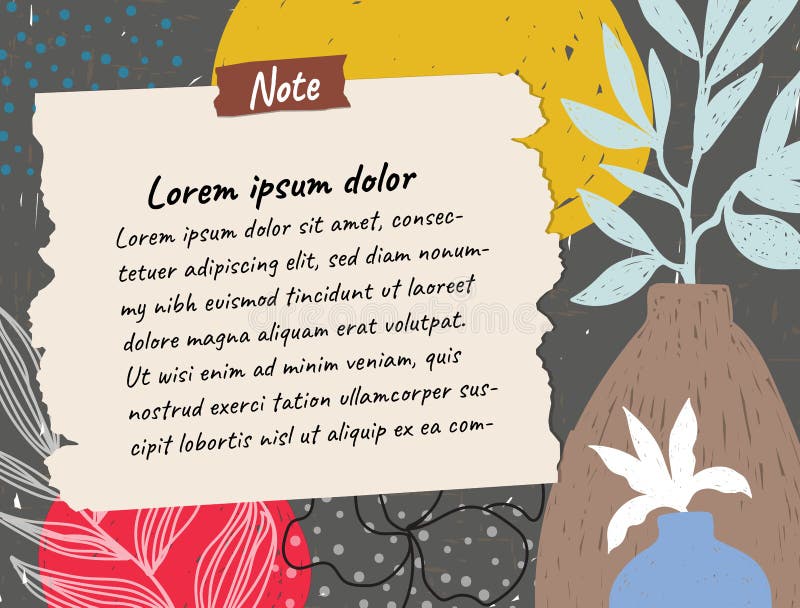 Paper Note Vector Frame Background Art Design Abstract 06 Stock Vector ...