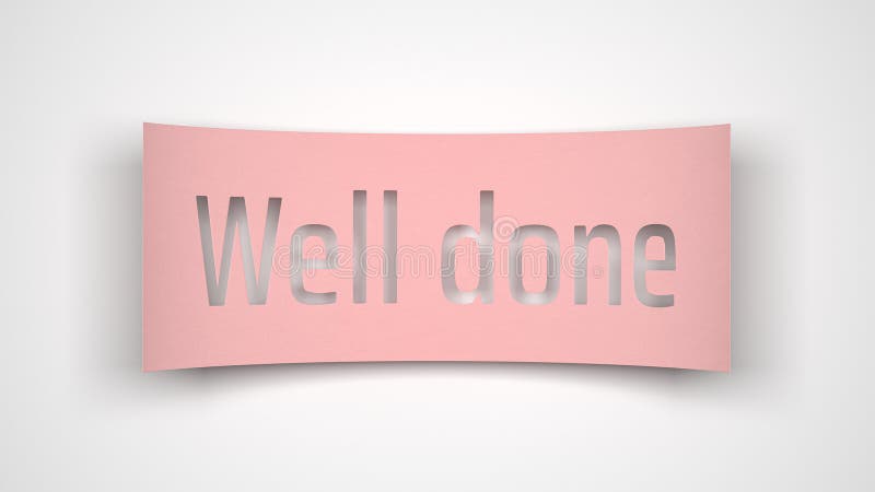 Paper note well done stock illustration. Illustration of memo - 300033593