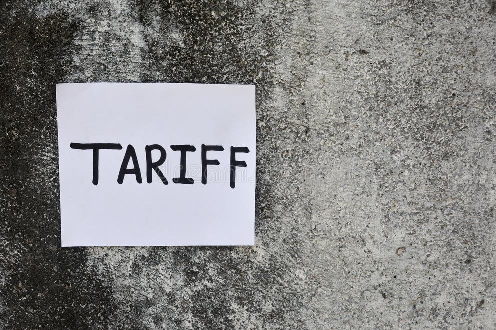 Paper Note Written with TARIFF Stock Image - Image of shipping, tariffs ...