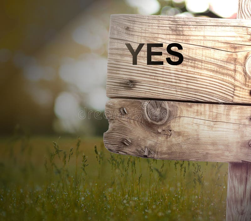 Paper Note with YES Written on Paper. Lifestyle Concept Stock ...