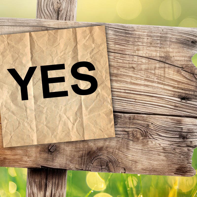 Paper Note with YES Written on Paper. Lifestyle Concept Stock Image ...