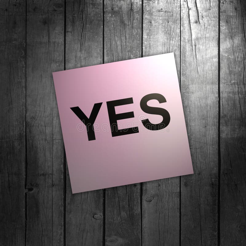 Paper Note with YES Written on Paper. Lifestyle Concept Stock Photo ...