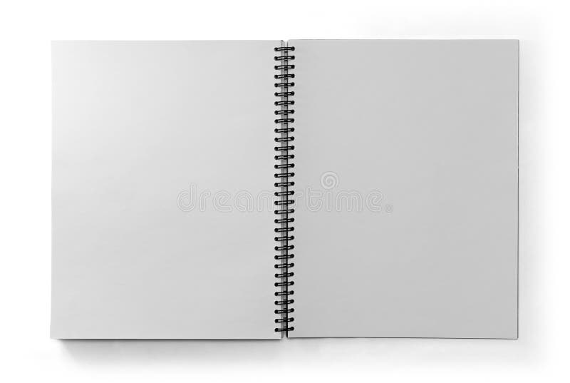 Paper Notebook With Black Metal Spring Stock Photo - Image of blank ...