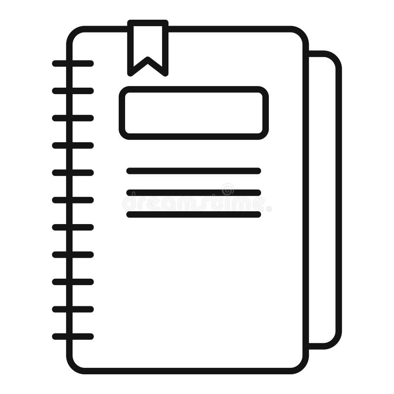 Paper Notebook Icon, Outline Style Stock Vector - Illustration of ... Paper Notebook Icon, Outline Style Stock Vector - Illustration of ...