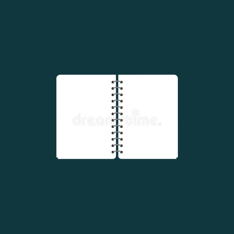 Paper Notebook Icon Vector Silhouette, Document Vector Symbol EPS10 ...