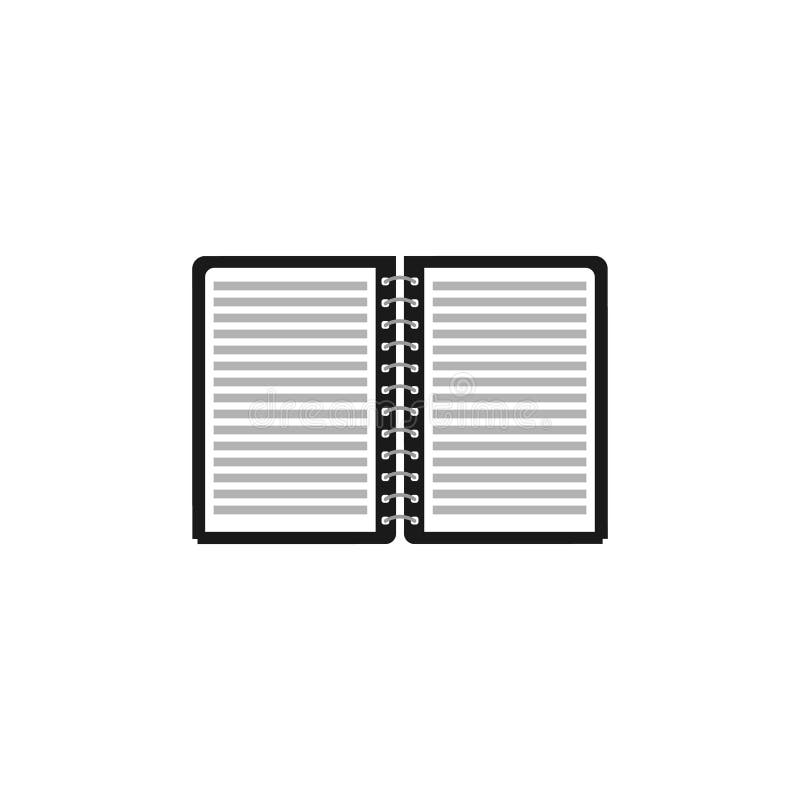 Paper Notebook Icon Vector Silhouette, Document Vector Symbol EPS10 ...