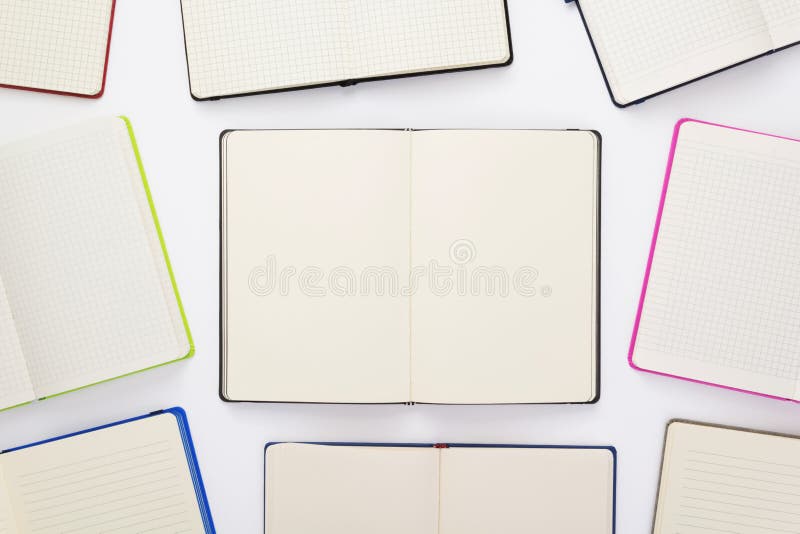 Paper Notebook and Note Pad Stock Image - Image of collection, bright ...