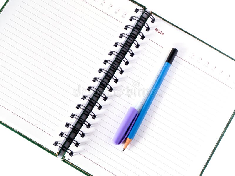 Pen and a book stock image. Image of high, office, notebook - 952779