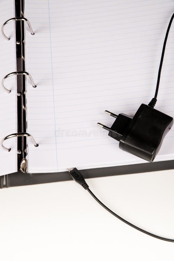 Paper Notebook with Usb Charger Stock Photo - Image of paper ...