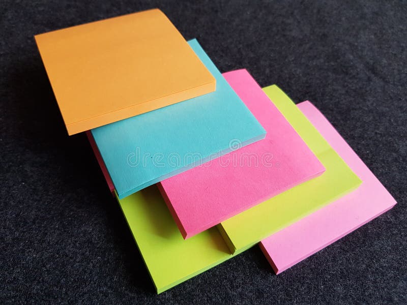 Paper Notebooks for Notes Stacked in Phosphorescent Colors, Background ...