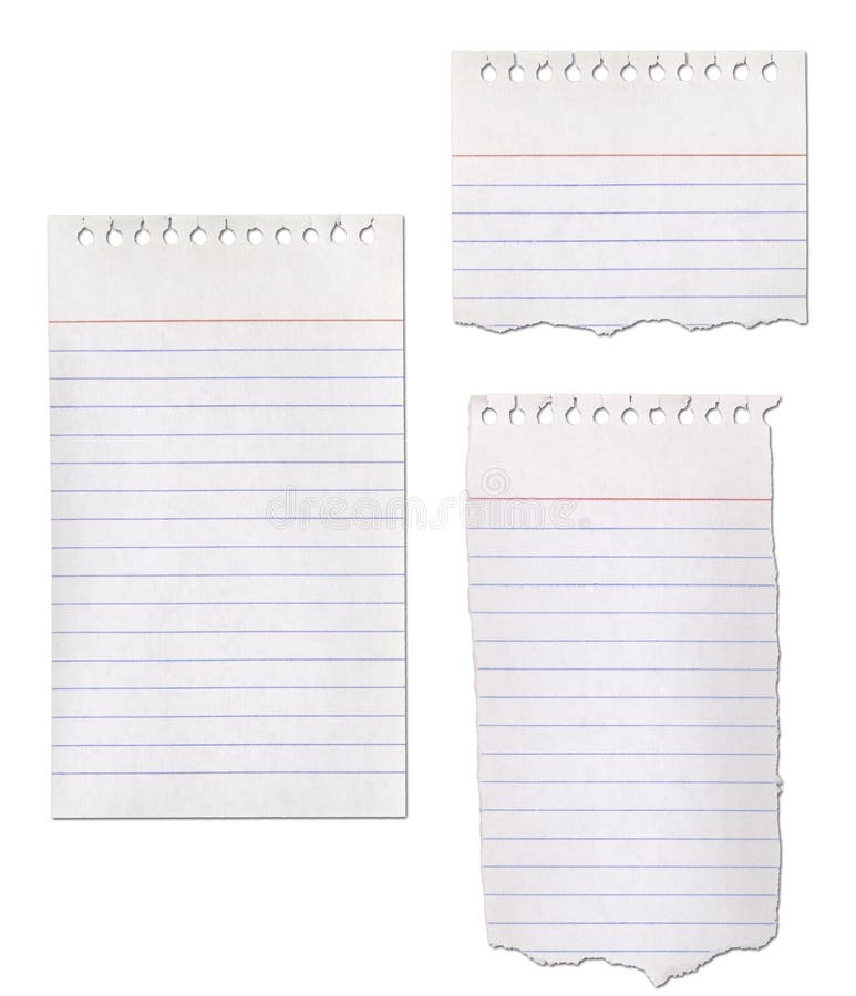 Sheet of ripped notepaper. stock image. Image of brown - 4855905