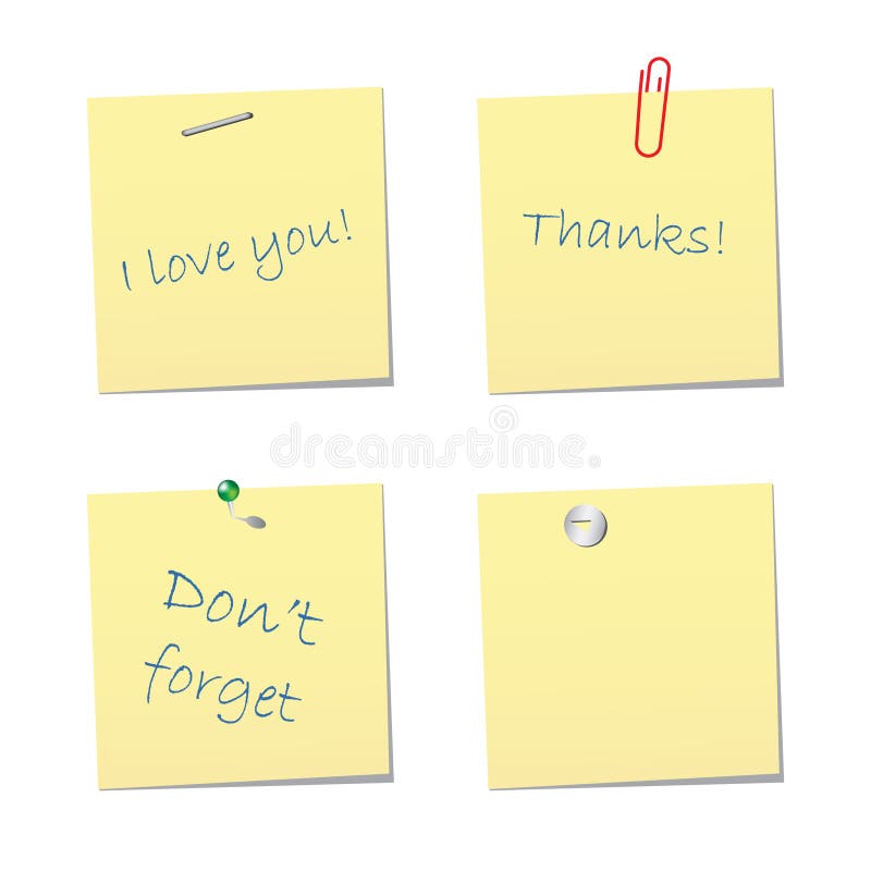 Paper notes stock vector. Illustration of advertising - 18965782