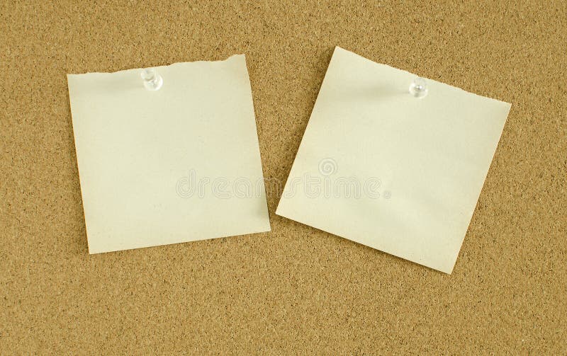 Paper Notes Pin on Cork Board Stock Image - Image of horizon, list ...