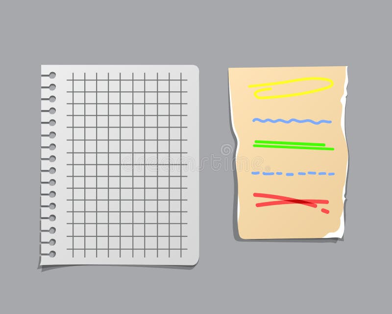 Paper Notes Sheet for Message Vector Illustration. Stock Vector ...
