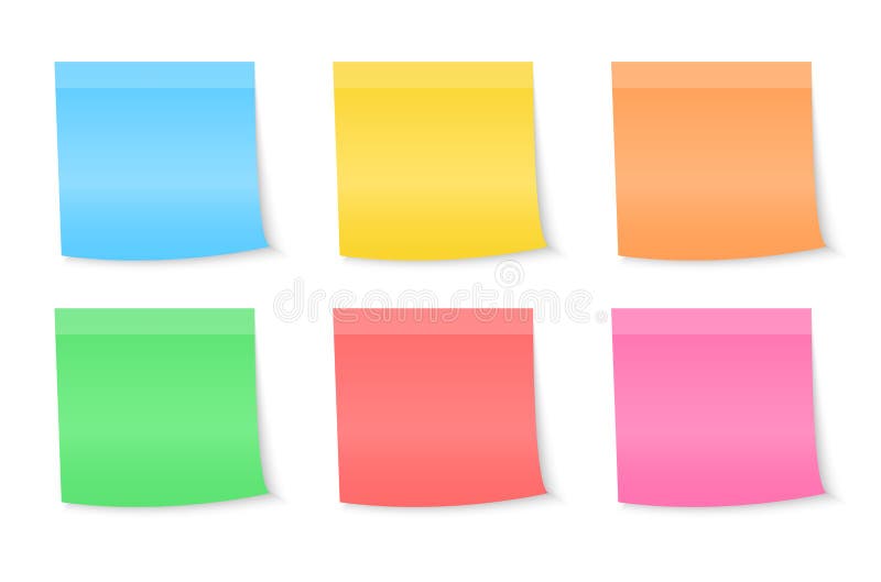 Paper Notes. Stickers. Notes for the Message Stock Illustration ...