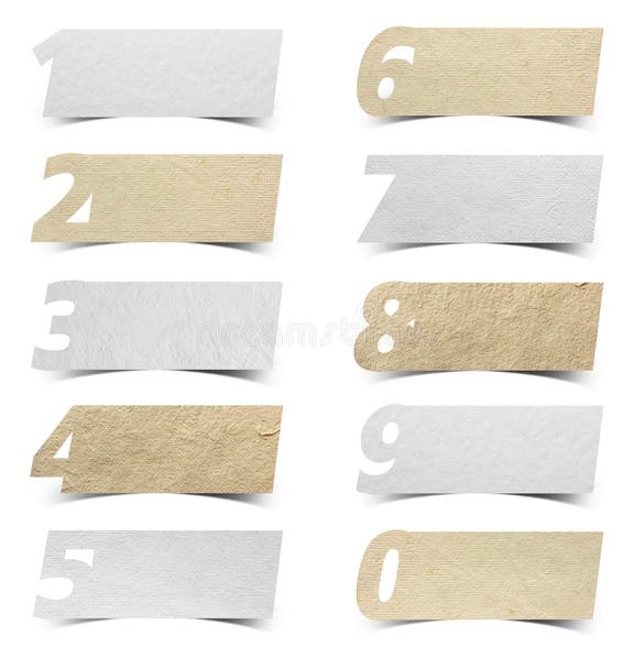 Paper Number Banners Presentations Background Stock Photo - Image of ...