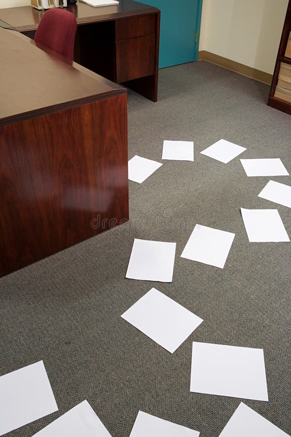Paper on office floor stock image. Image of chair, people - 62558287