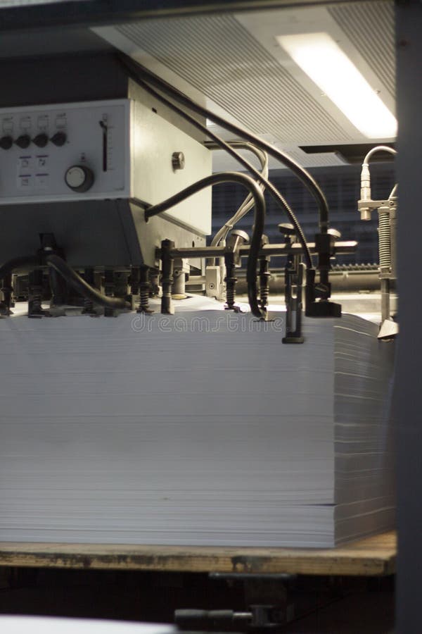 Stack of Blank Offset Paper on a Pallet is Ready for Printing Stock ...