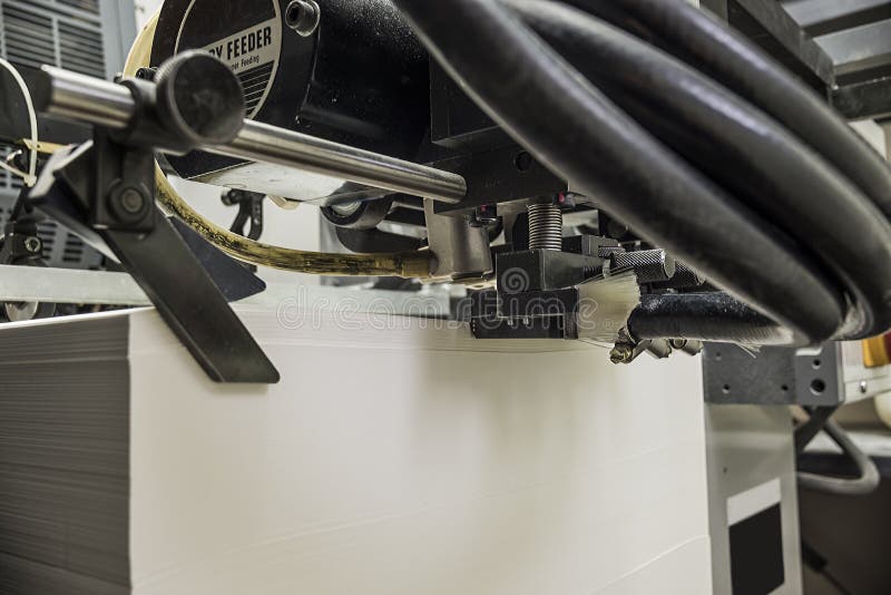 Sheetfed Offset Print Machine Stock Photo - Image of publish, industry ...