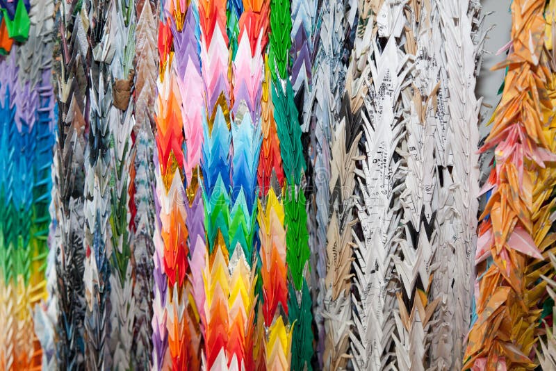 Paper Oragami Cranes stock photo. Image of bright, tokyo - 16988720