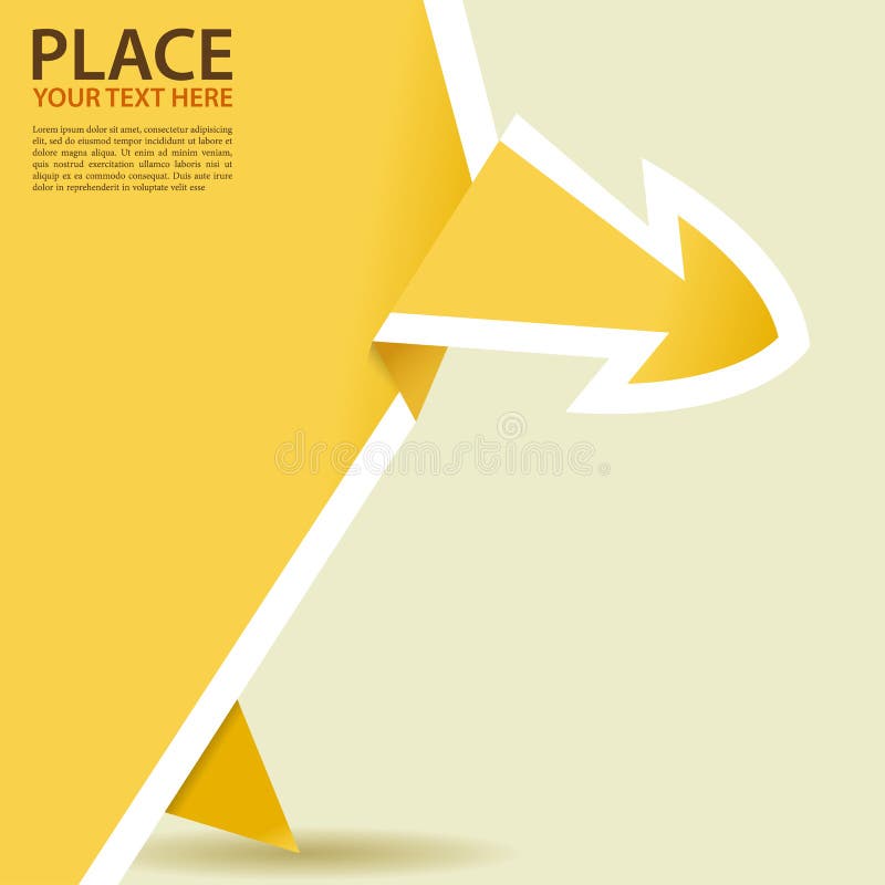 Paper Origami Arrow stock vector. Illustration of sign - 26171849