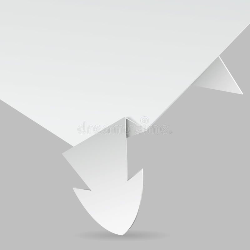 Paper Origami Arrow stock vector. Illustration of sign - 26171849