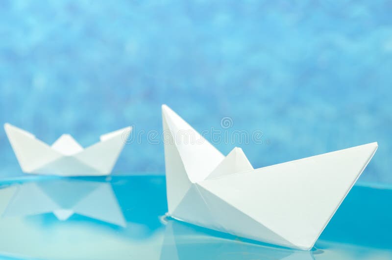 Paper origami boats stock photo. Image of objects, metaphor - 57655364