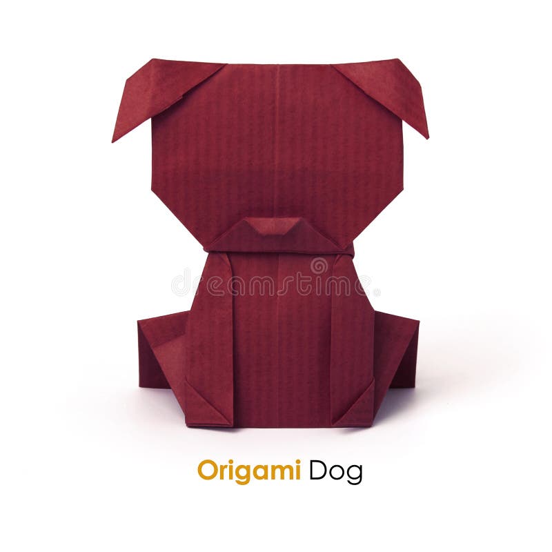 Paper origami dog stock photo. Image of white, canine - 55469348