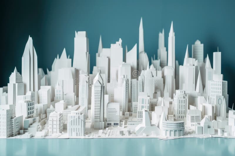 A Paper Origami Model of a Big Modern City Created with Generative AI ...