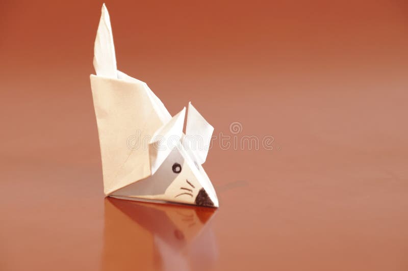 Paper origami mouse stock image. Image of background - 84374747