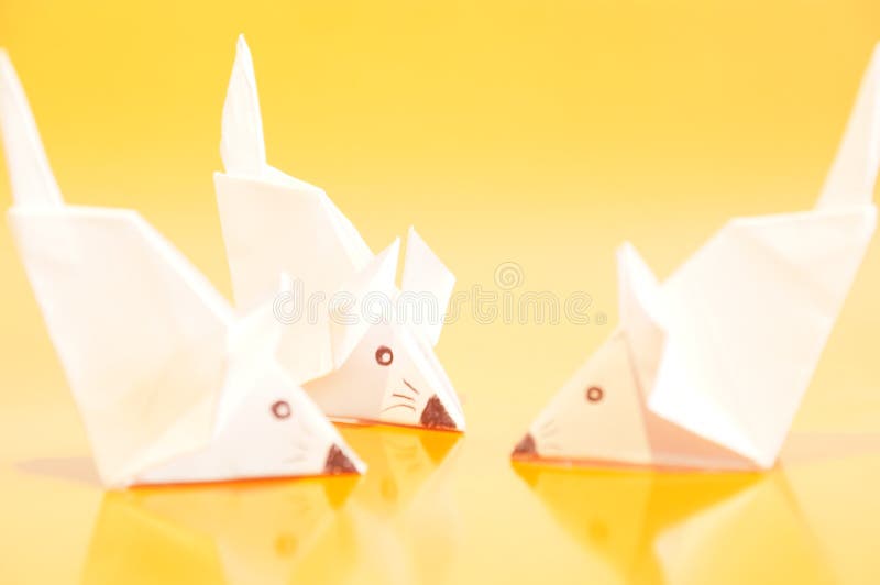 Paper origami mouse stock photo. Image of hobby, office - 84374830