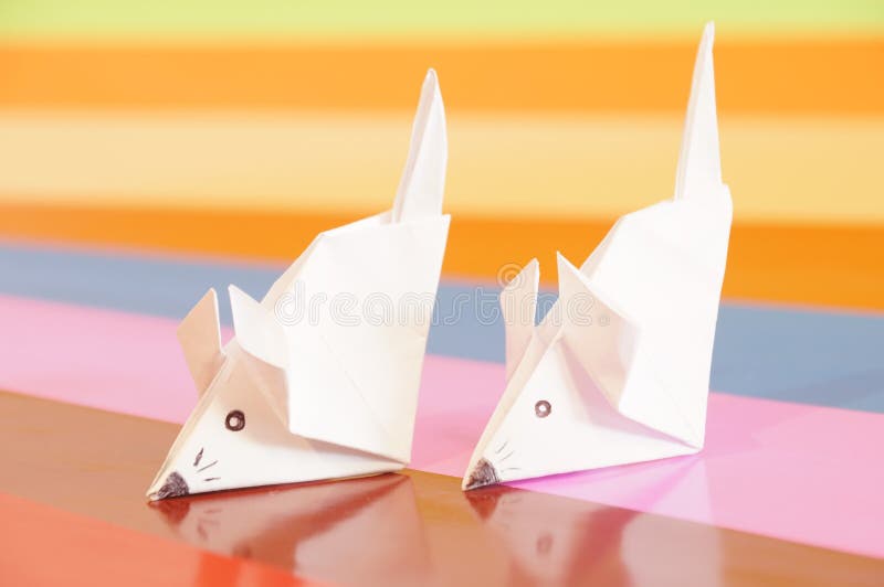 Paper origami mouse stock image. Image of office, mammal - 84377253