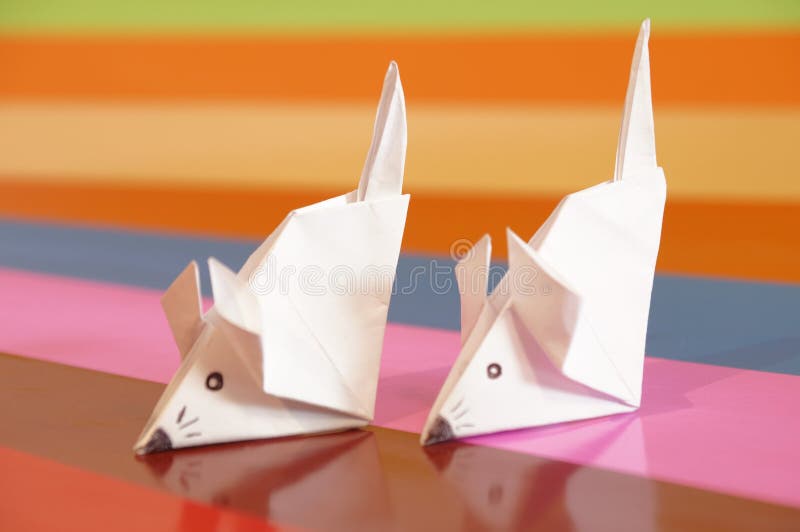 Paper origami mouse stock photo. Image of animal, mouse - 84377272