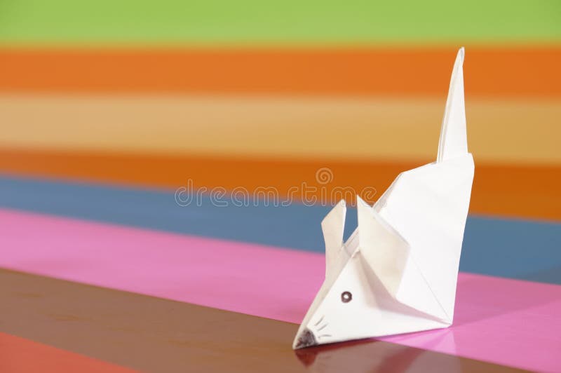 Paper origami mouse stock image. Image of origami, mammal - 84377679