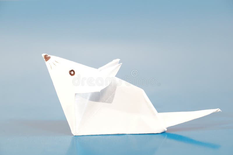 Paper origami mouse stock photo. Image of white, animal - 84369676