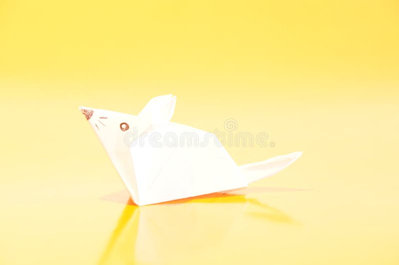 Paper origami mouse stock photo. Image of animal, color - 84369882