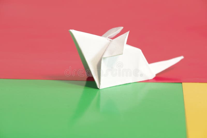 Paper origami mouse stock image. Image of wild, isolated - 84370063