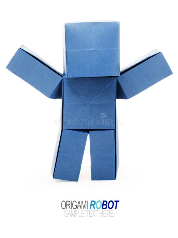 Paper origami robot stock photo. Image of chatbot, design - 85572196