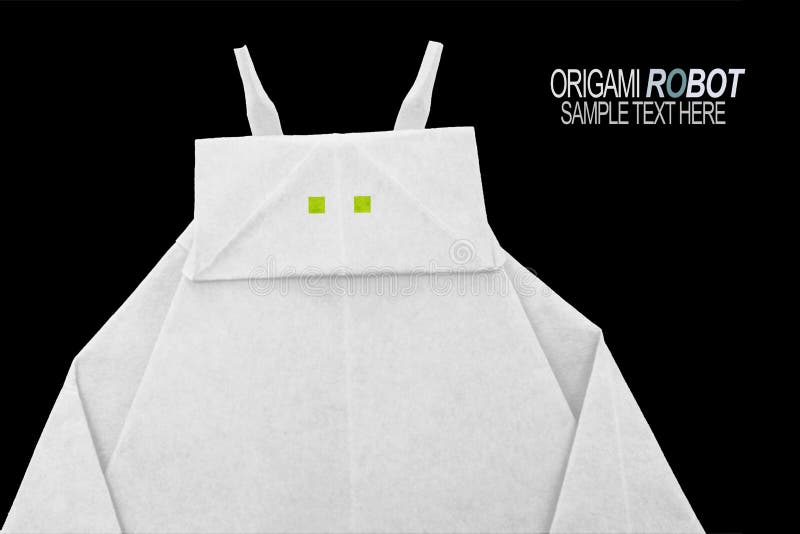Paper origami robot stock photo. Image of design, internet - 85272170