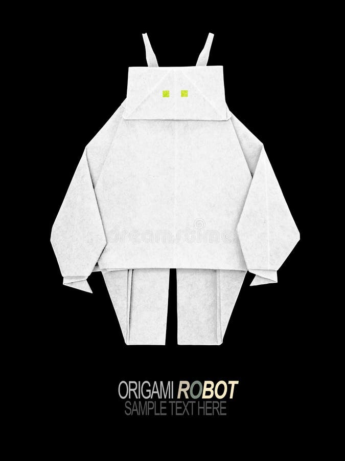 Paper origami robot stock image. Image of message, white - 85294997