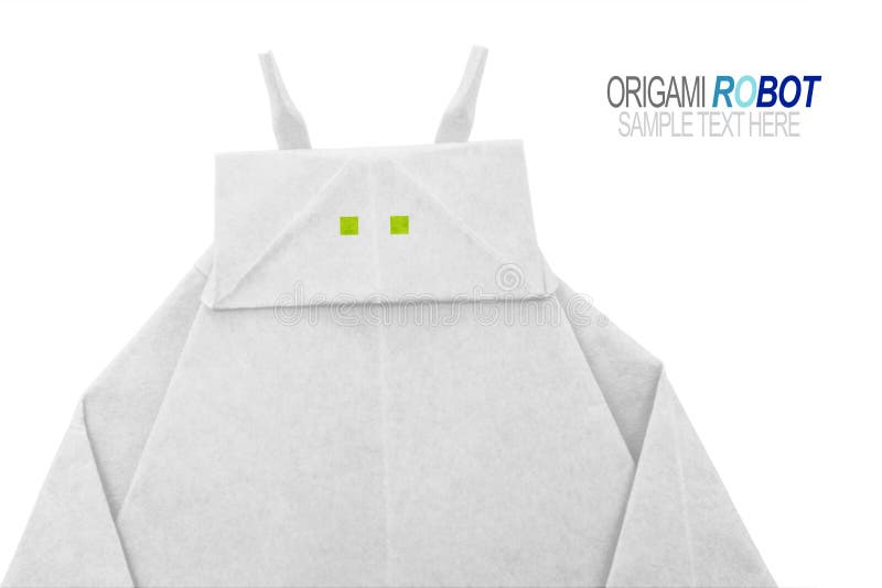 Paper origami robot stock photo. Image of software, icon - 85291050