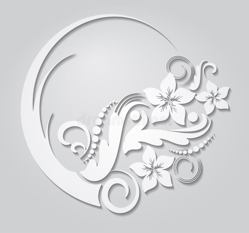 Paper Oval Frame in Cut of Paper Style Stock Vector - Illustration of ...