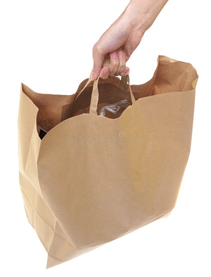 Paper package in a hand stock image. Image of hold, handle - 22280175