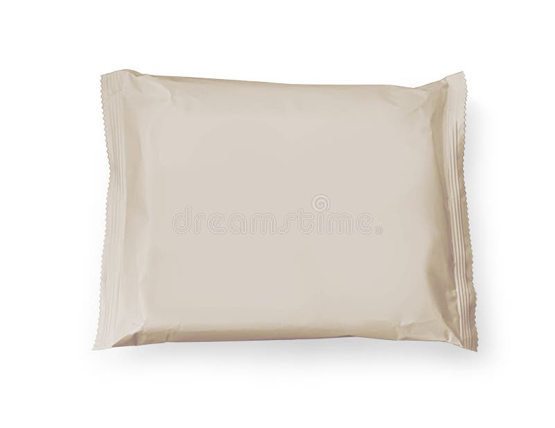 Paper Package Isolated on White Stock Photo - Image of lunch, paper ...