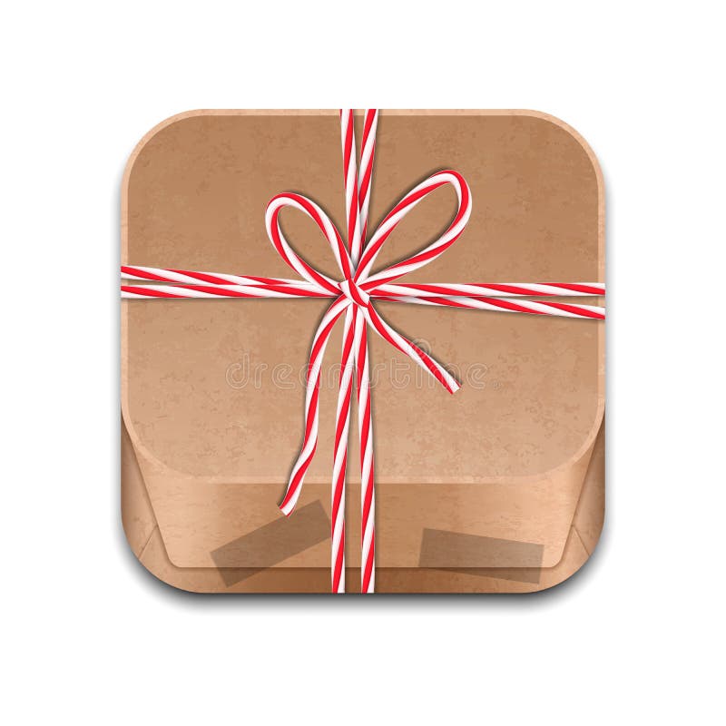 Paper Package Tied Up with Strings Stock Vector - Illustration of ...