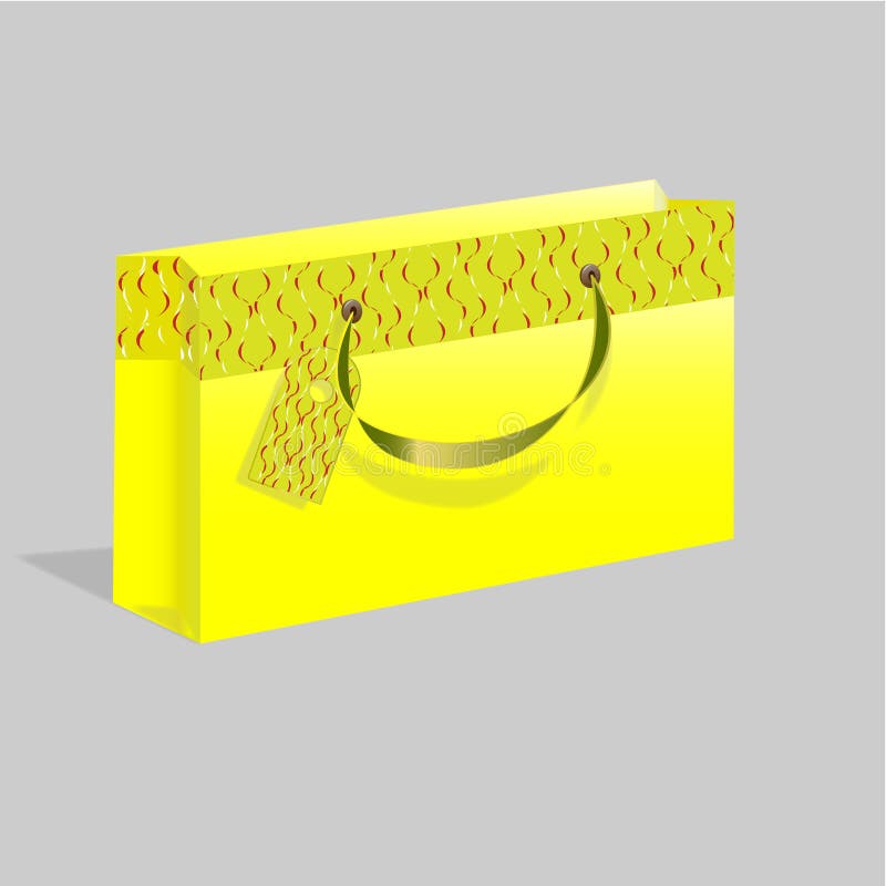 Paper Package Yellow with an Olive Contour for Fes Stock Illustration ...