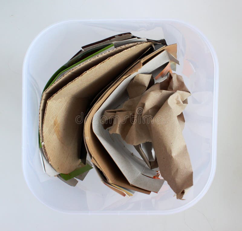 Paper Packaging in the Trash Stock Photo - Image of isolated, delivery ...