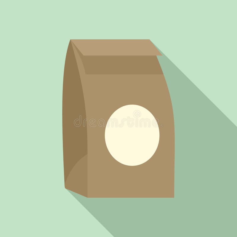 Paper Packet Icon, Flat Style Stock Vector - Illustration of purchase ...