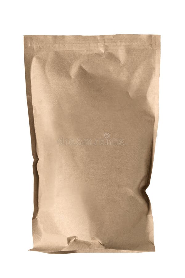 Paper packet isolated stock image. Image of brown, craft - 228779503